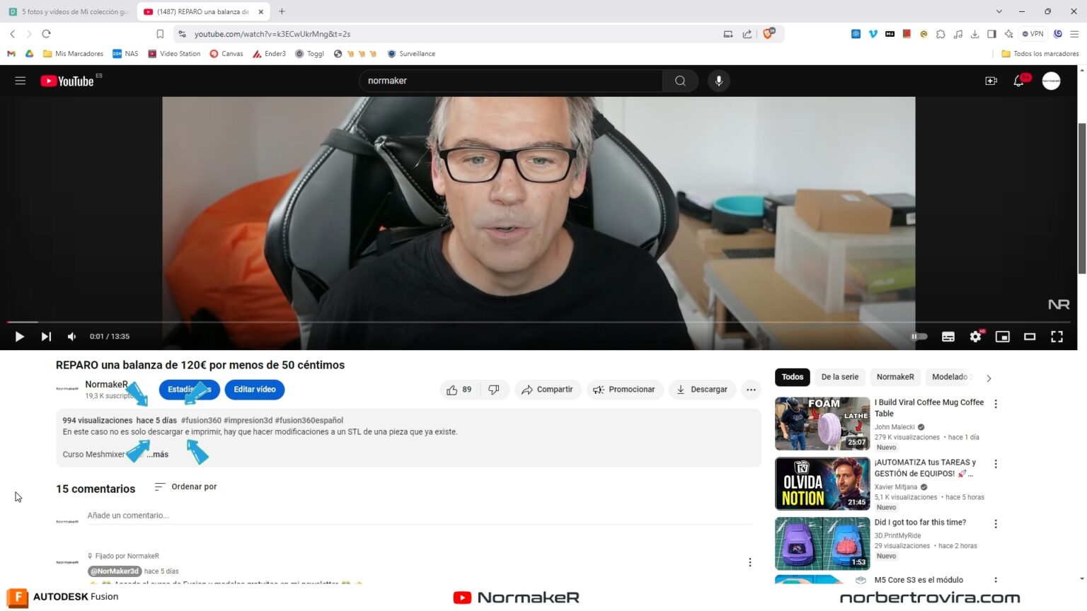 7 Consejos para aprender Fusion en YouTube - Norbert Rovira